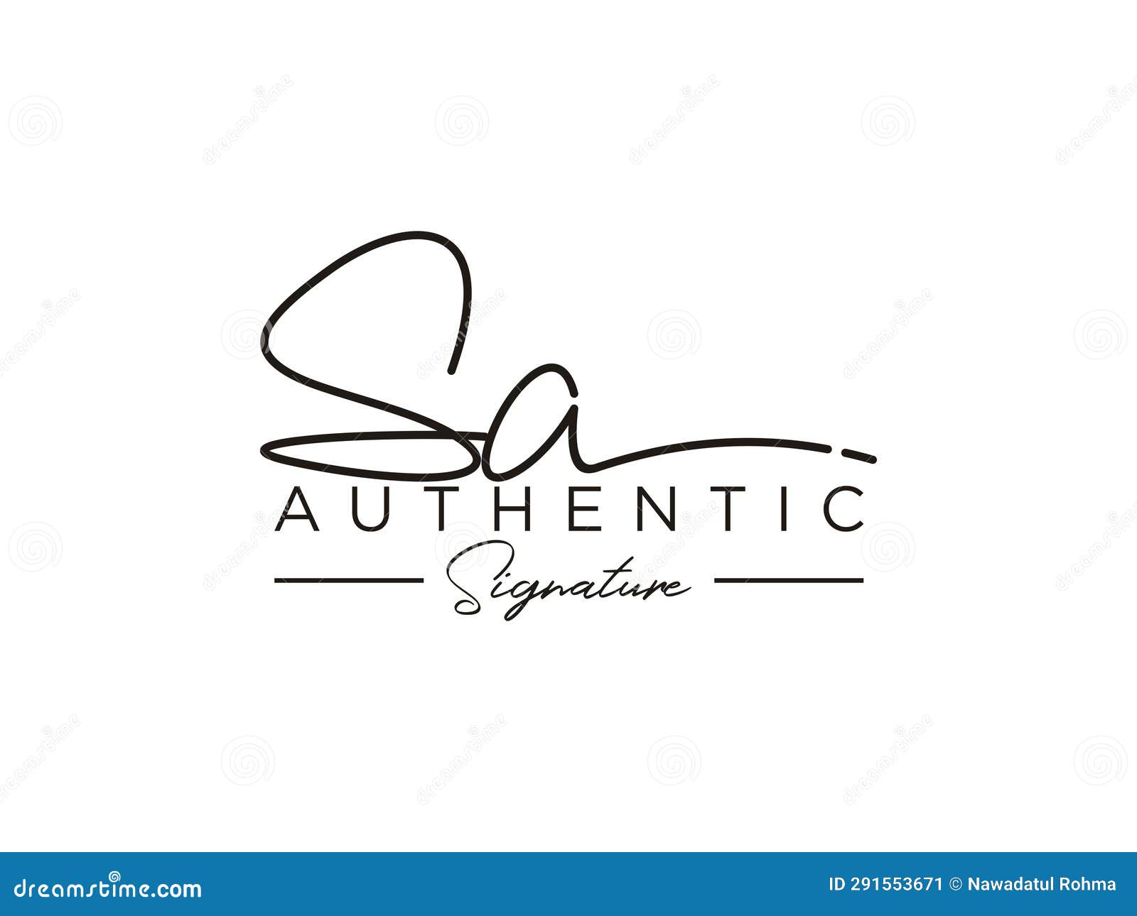 Letter SA Signature Logo Template Vector Stock Vector - Illustration of ...