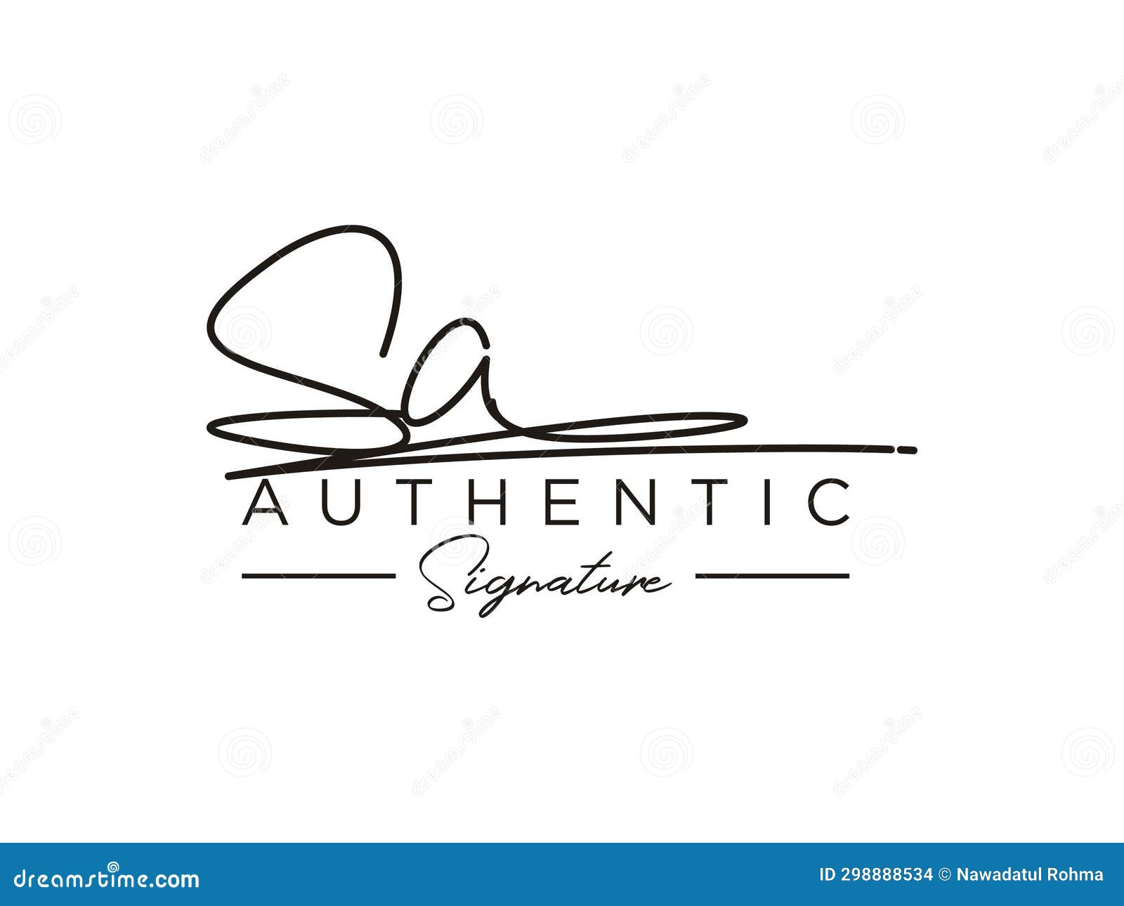 Letter SA Signature Logo Template Vector Stock Vector - Illustration of ...