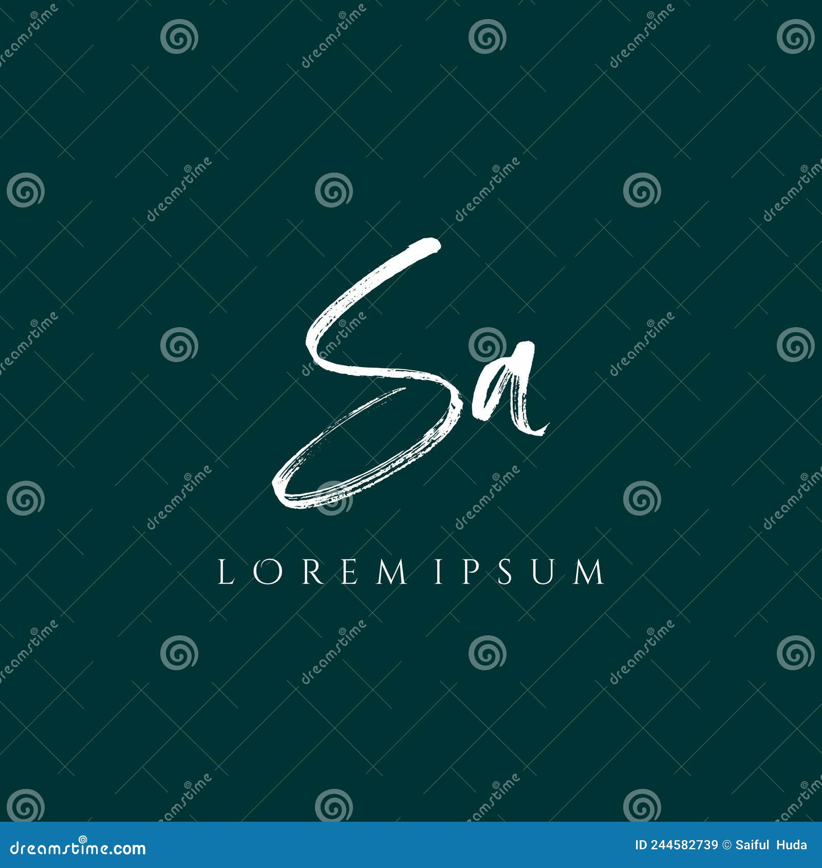 Letter SA Simple Monogram Logo Icon Design. Stock Vector - Illustration ...