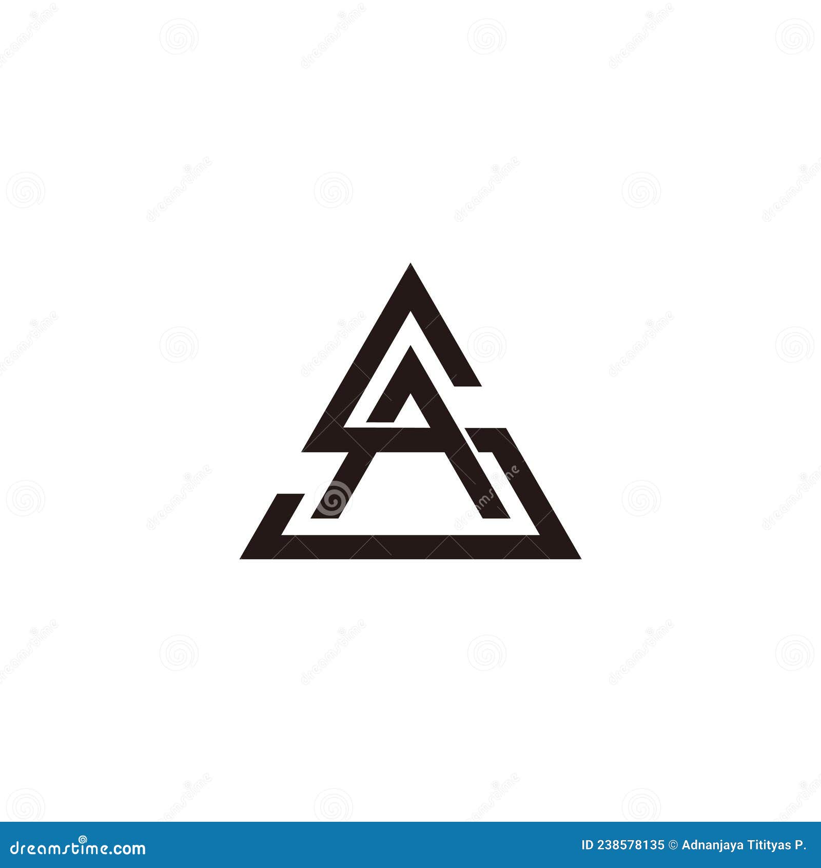 Letter Sa Simple Triangles Line Geometric Design Logo Vector Stock ...