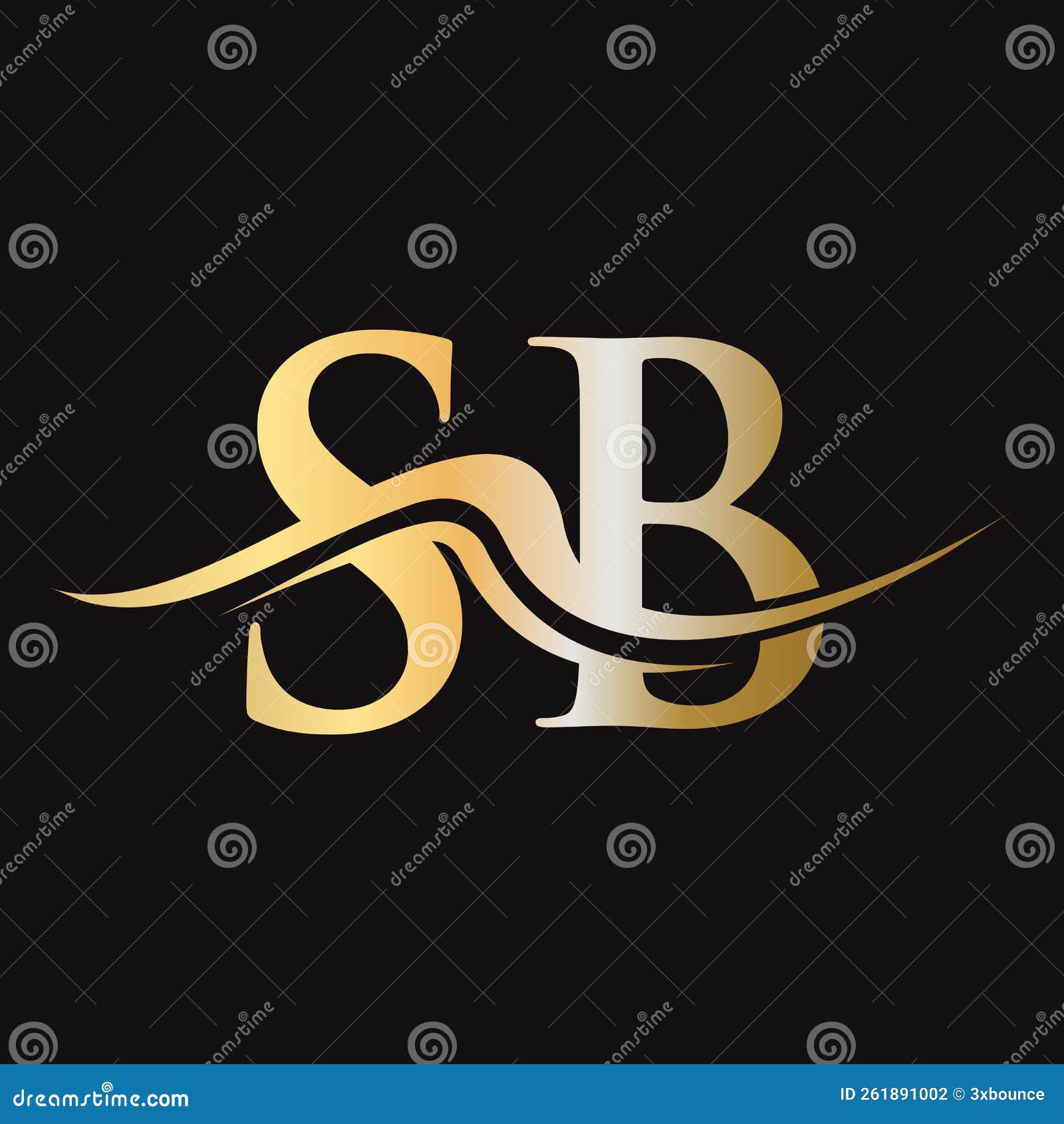 Letter SB Logo Design. Initial SB Logotype Template for Business and ...