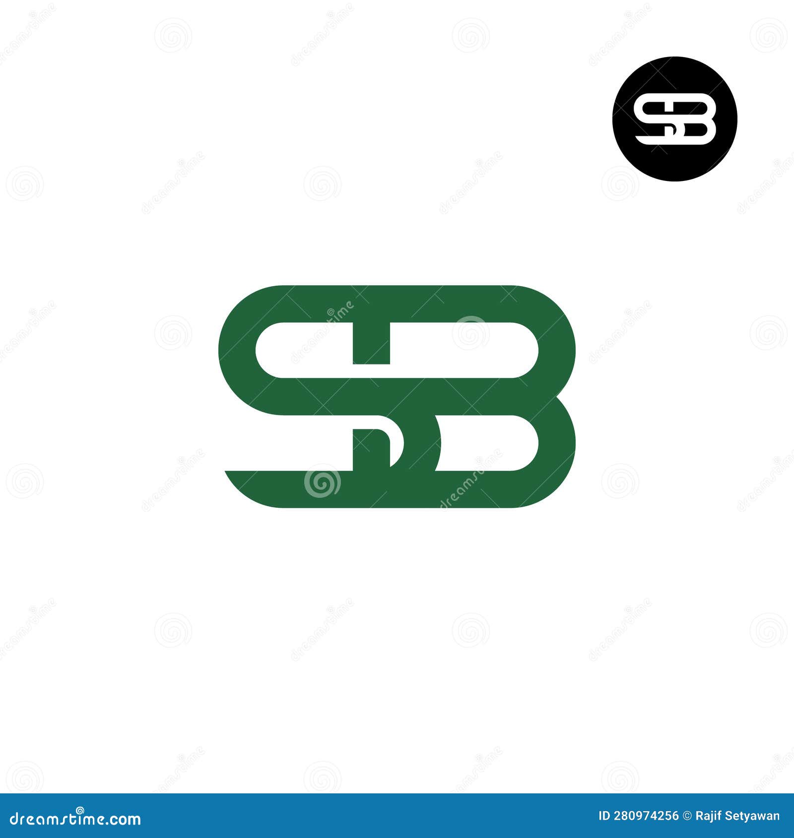 Letter SB Monogram Logo Design Stock Vector - Illustration of logo ...