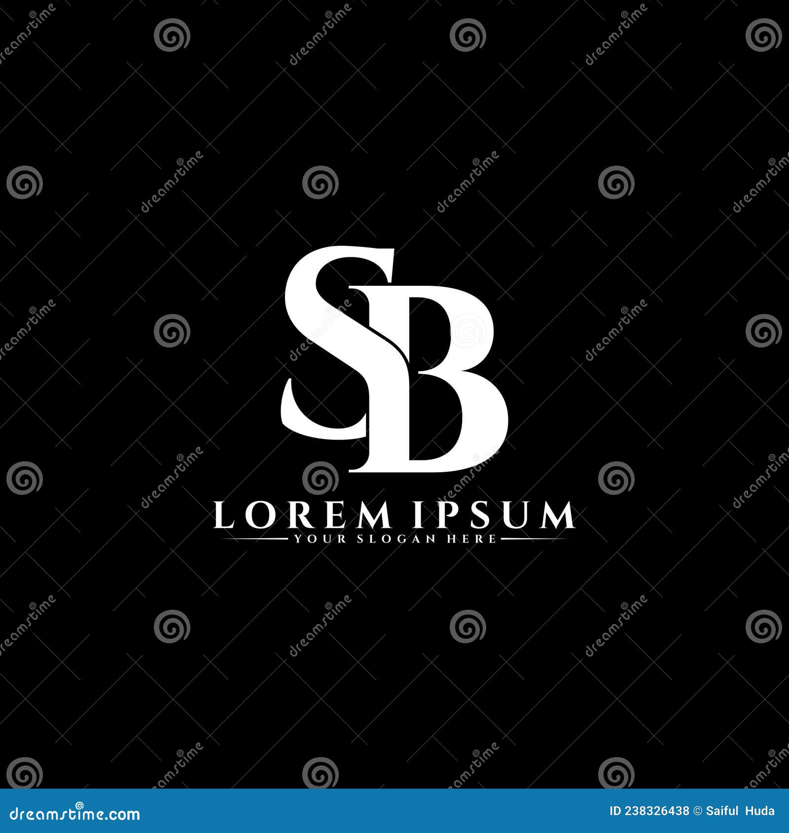 Letter SB Simple Monogram Logo Icon Design. Stock Vector - Illustration ...