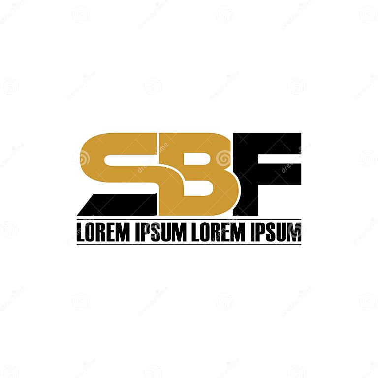 Letter SBF Simple Monogram Logo Icon Design. Stock Vector ...