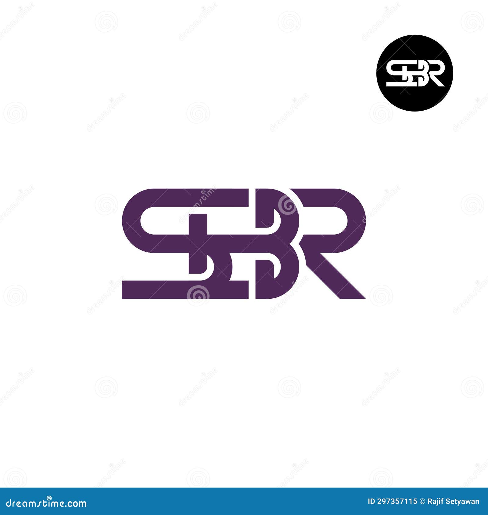 Letter SBR Monogram Logo Design Stock Illustration - Illustration of ...