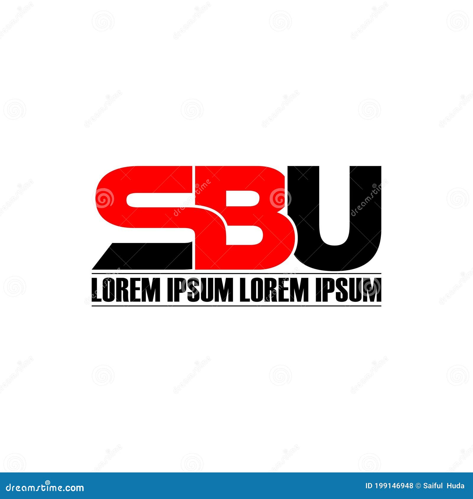 Letter SBU Simple Monogram Logo Icon Design. Stock Vector ...