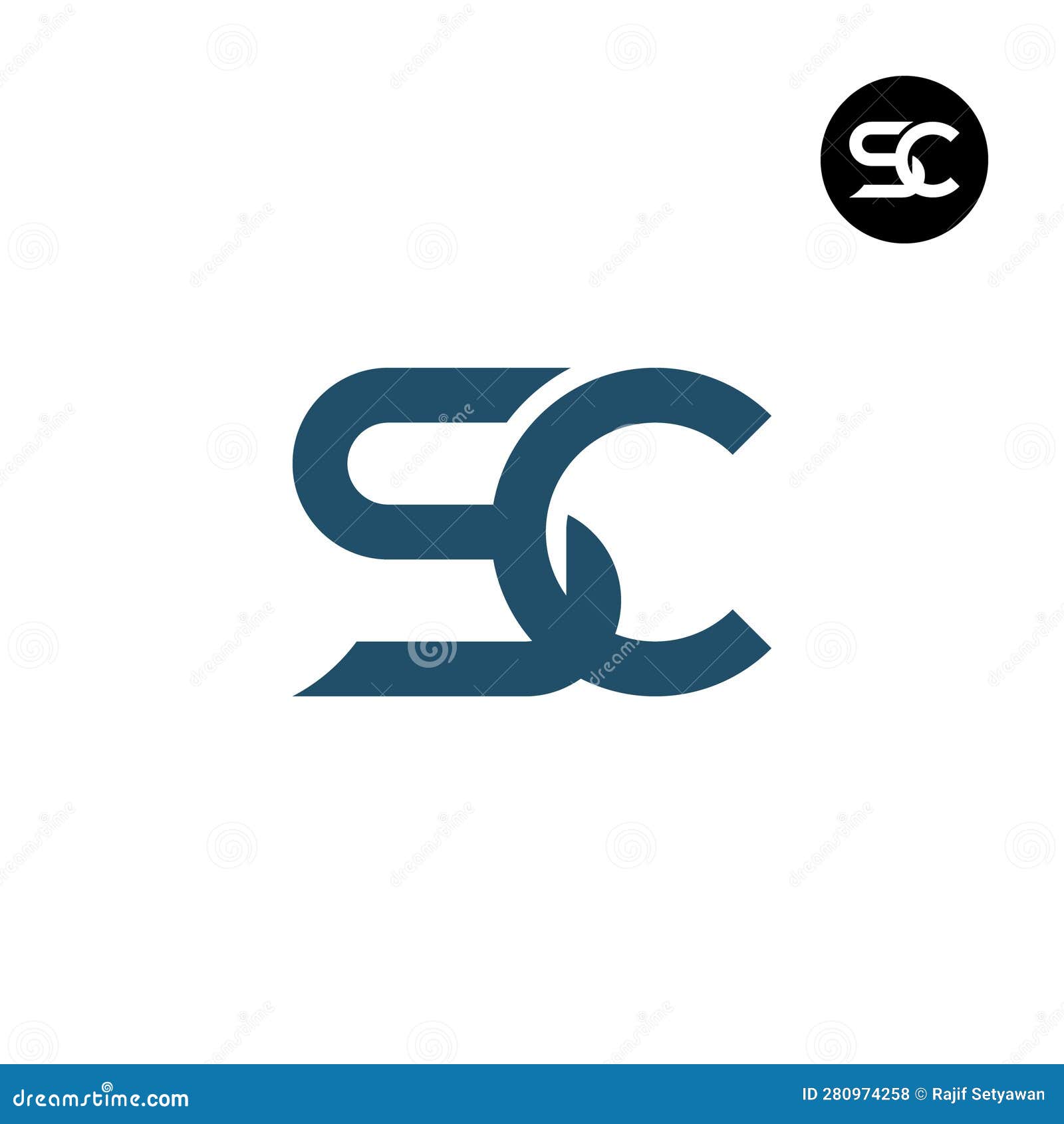 Letter SC Monogram Logo Design Vector Illustration | CartoonDealer.com ...