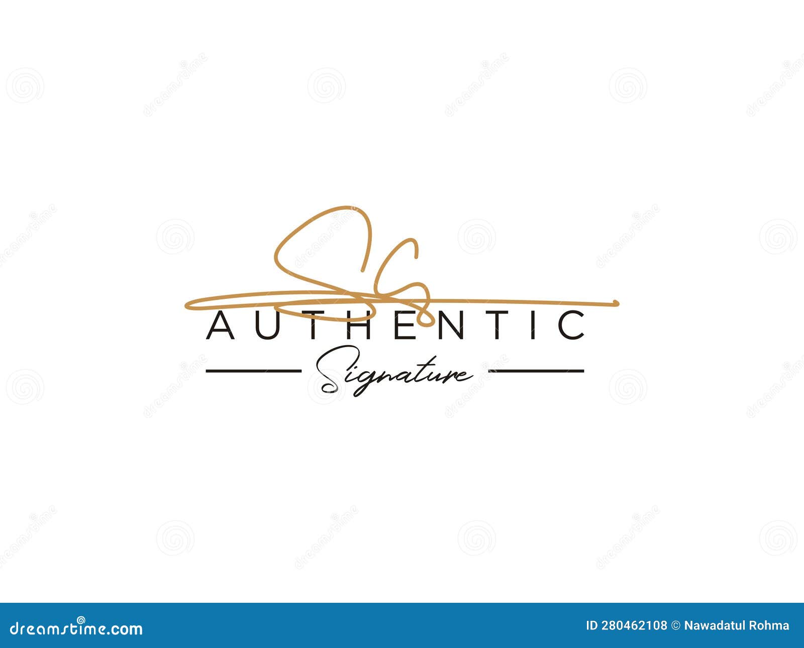 Letter SC Signature Logo Template Vector Stock Vector - Illustration of ...