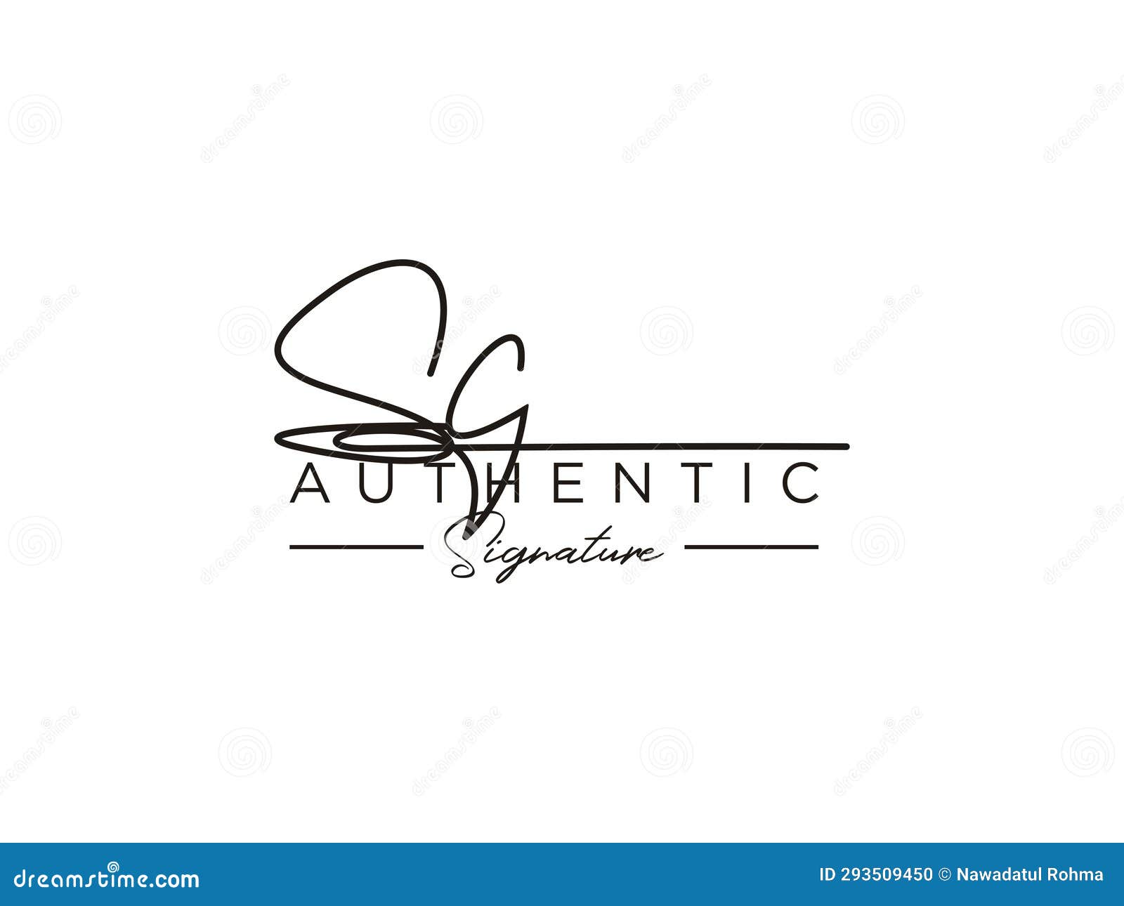 Letter SC Signature Logo Template Vector Stock Illustration ...