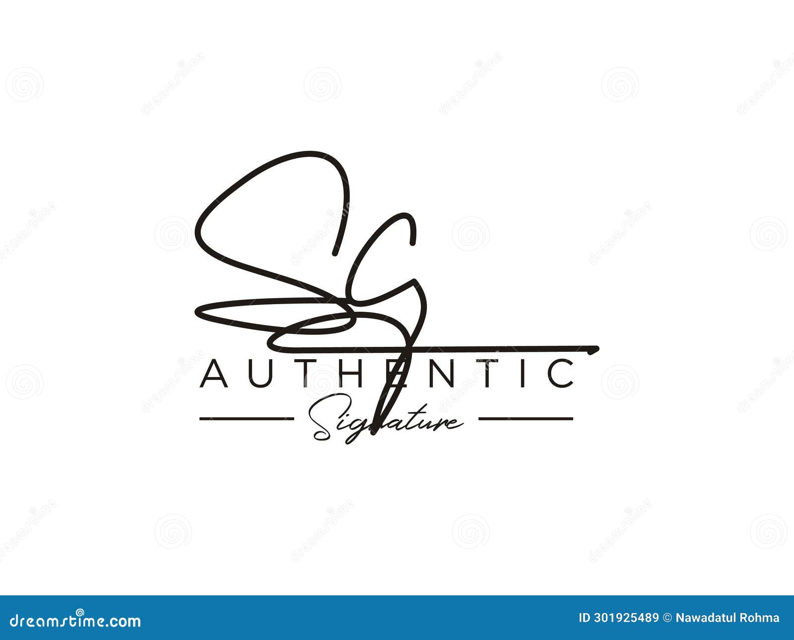 Letter SC Signature Logo Template Vector Stock Vector - Illustration of ...