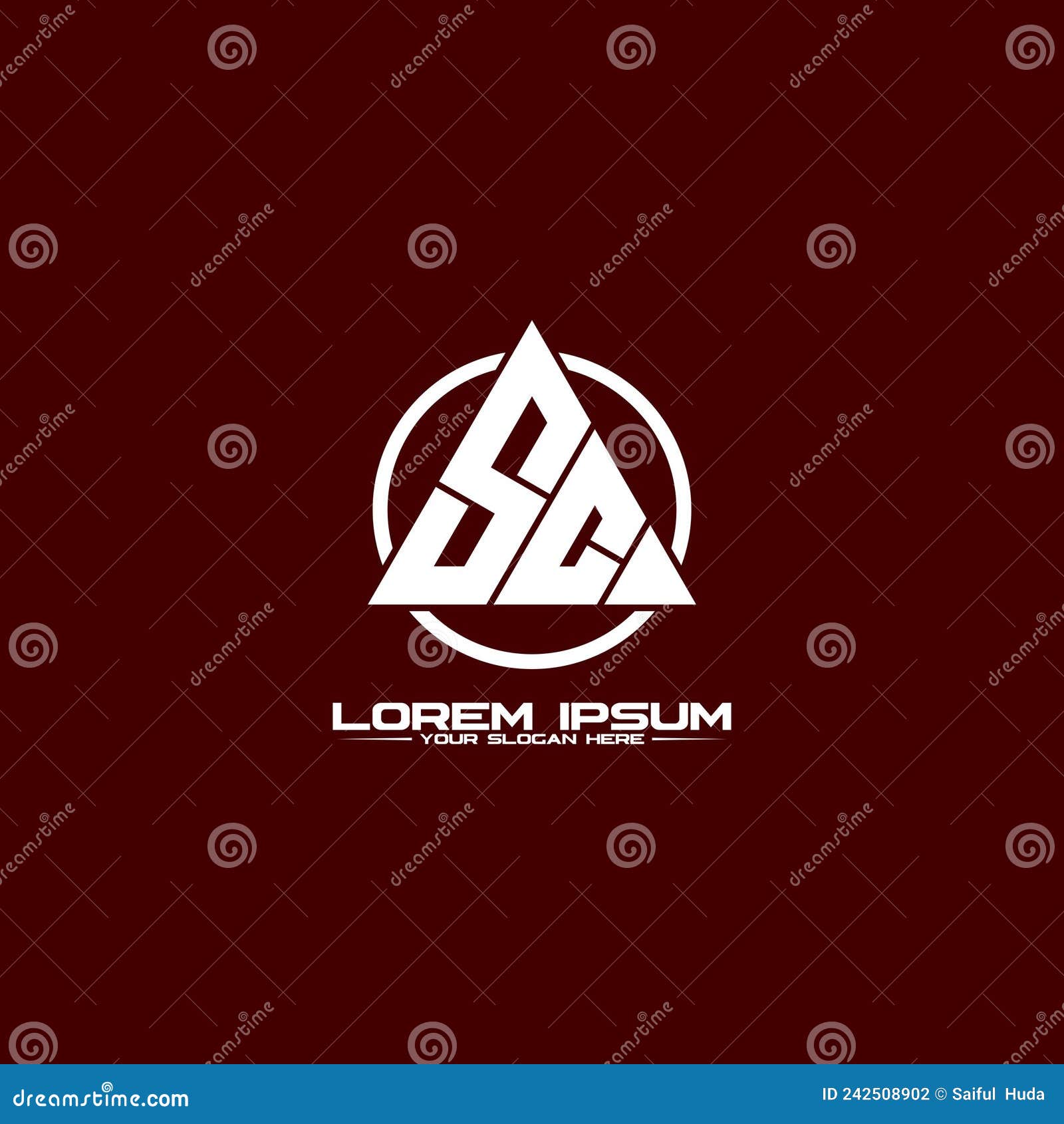 Letter SC Simple Monogram Logo Icon Design. Stock Vector - Illustration ...