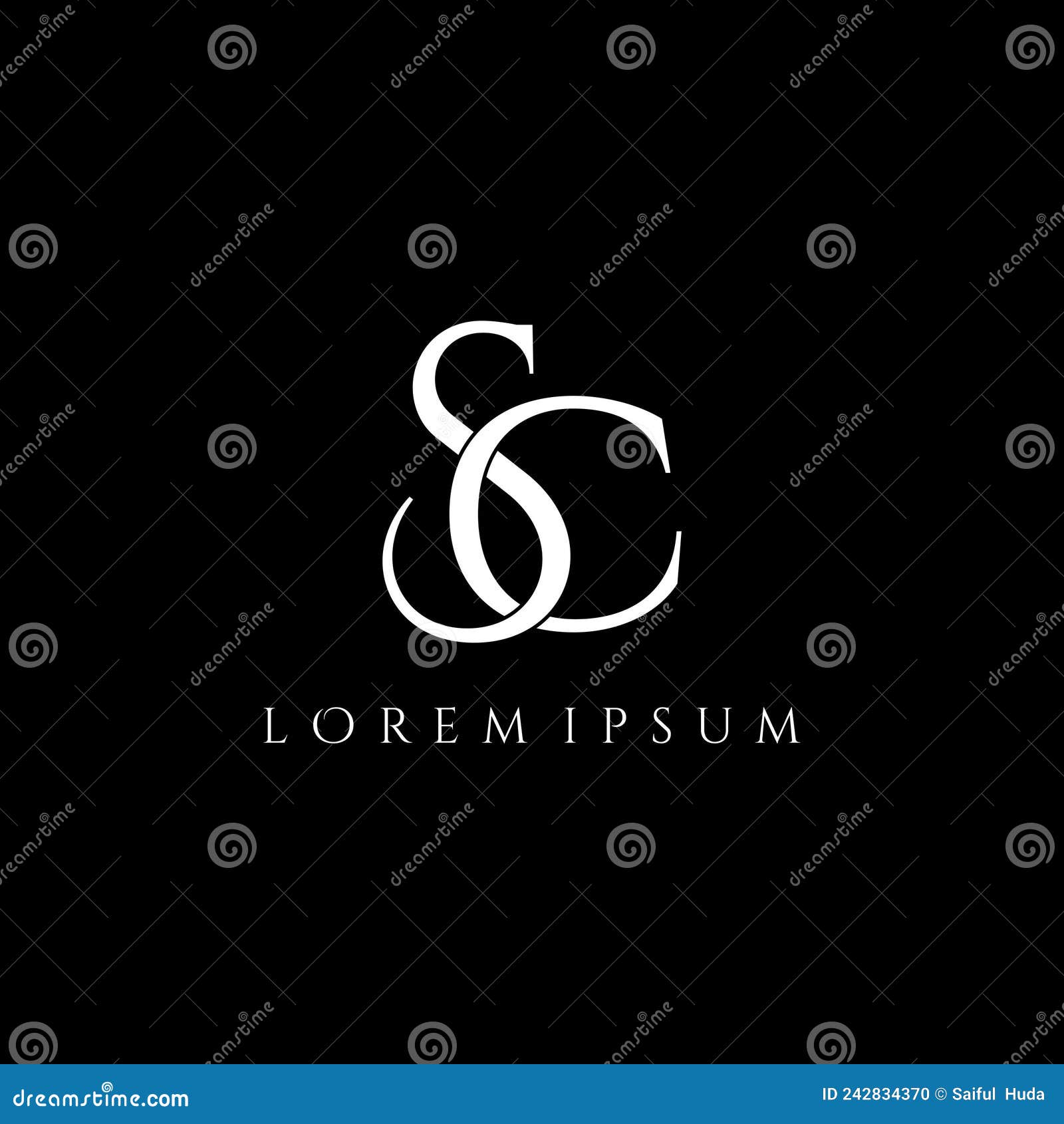 Letter SC Simple Monogram Logo Icon Design. Stock Vector - Illustration ...