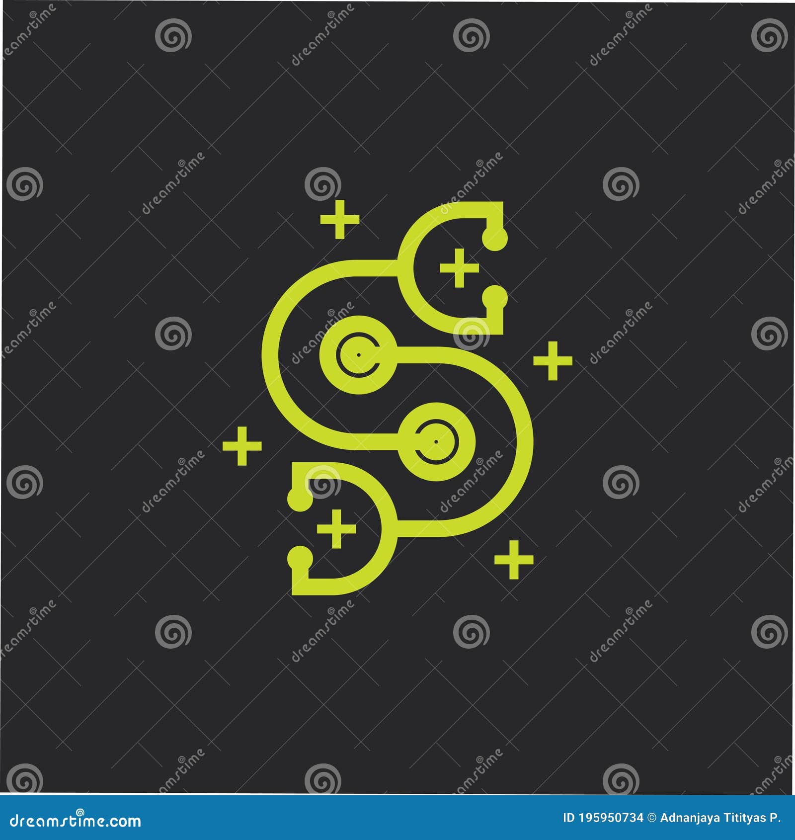 Letter Sc Stethoscope Medical Logo Vector Stock Vector - Illustration ...