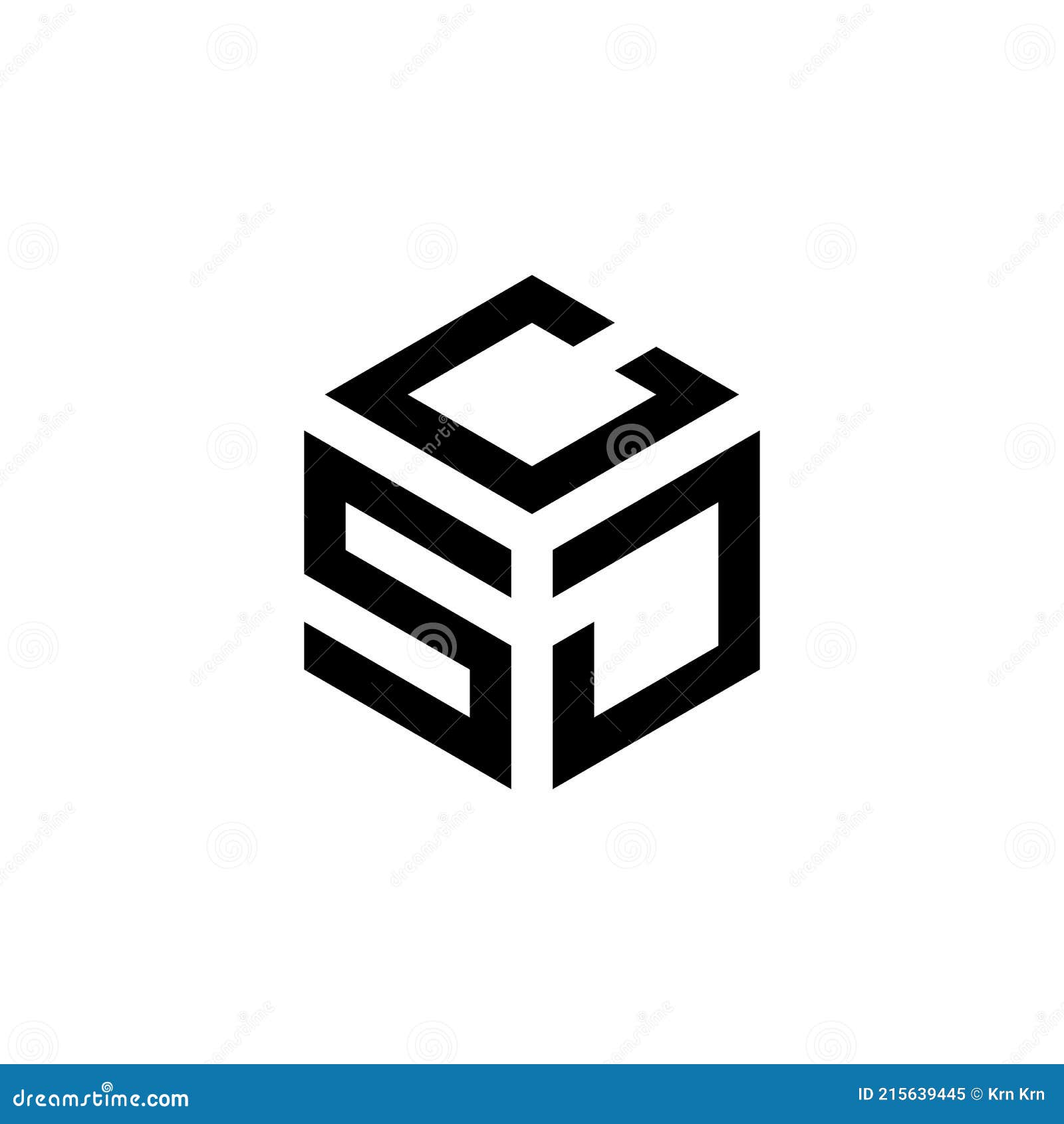 Letter SCD Cube Logo Design Stock Illustration - Illustration of ...