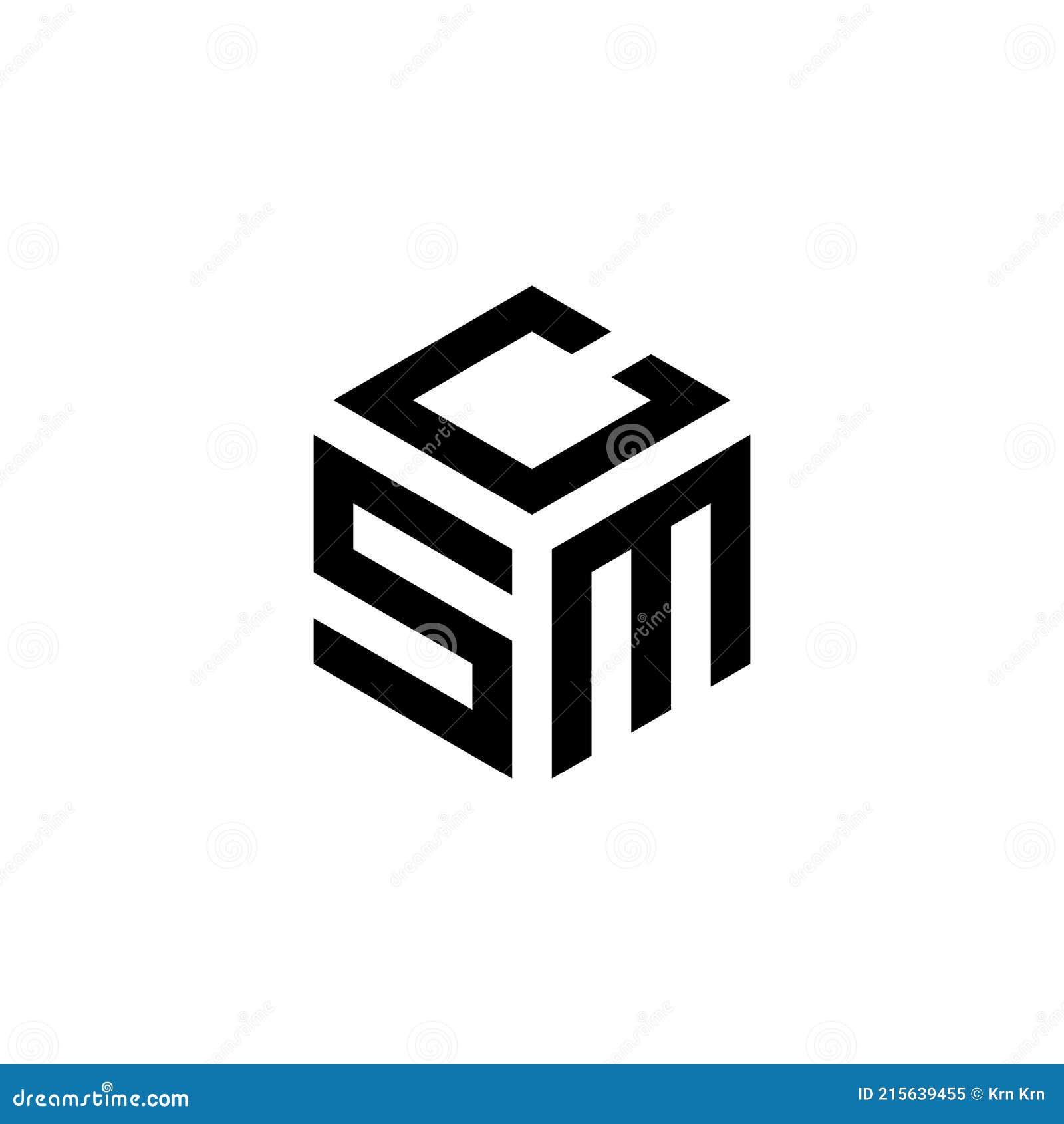 Letter SCM Cube Logo Design Stock Illustration - Illustration of design ...