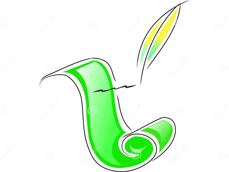 Letter Scroll stock illustration. Illustration of scroll - 13109683