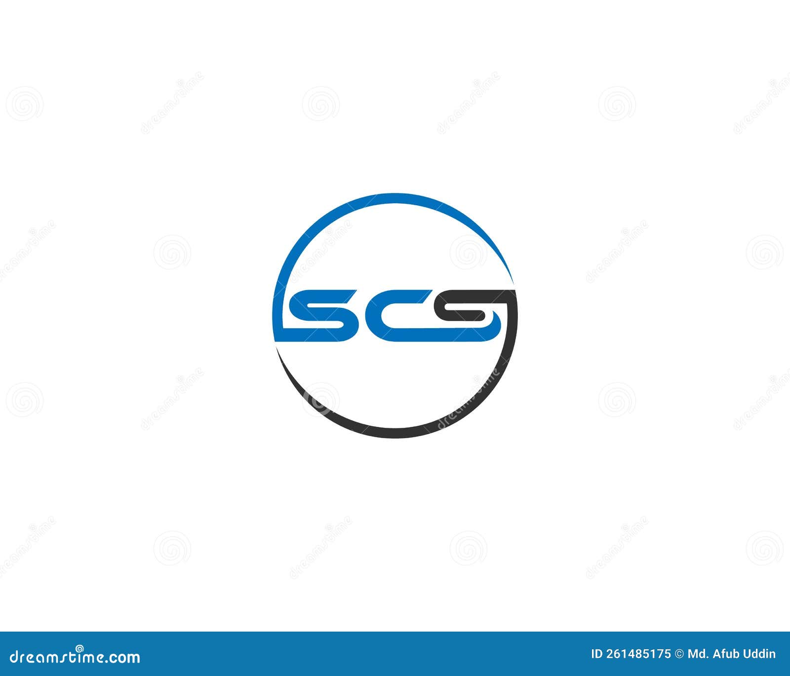 Letter SCS Creative Flat Circle Logo Stock Vector - Illustration of ...