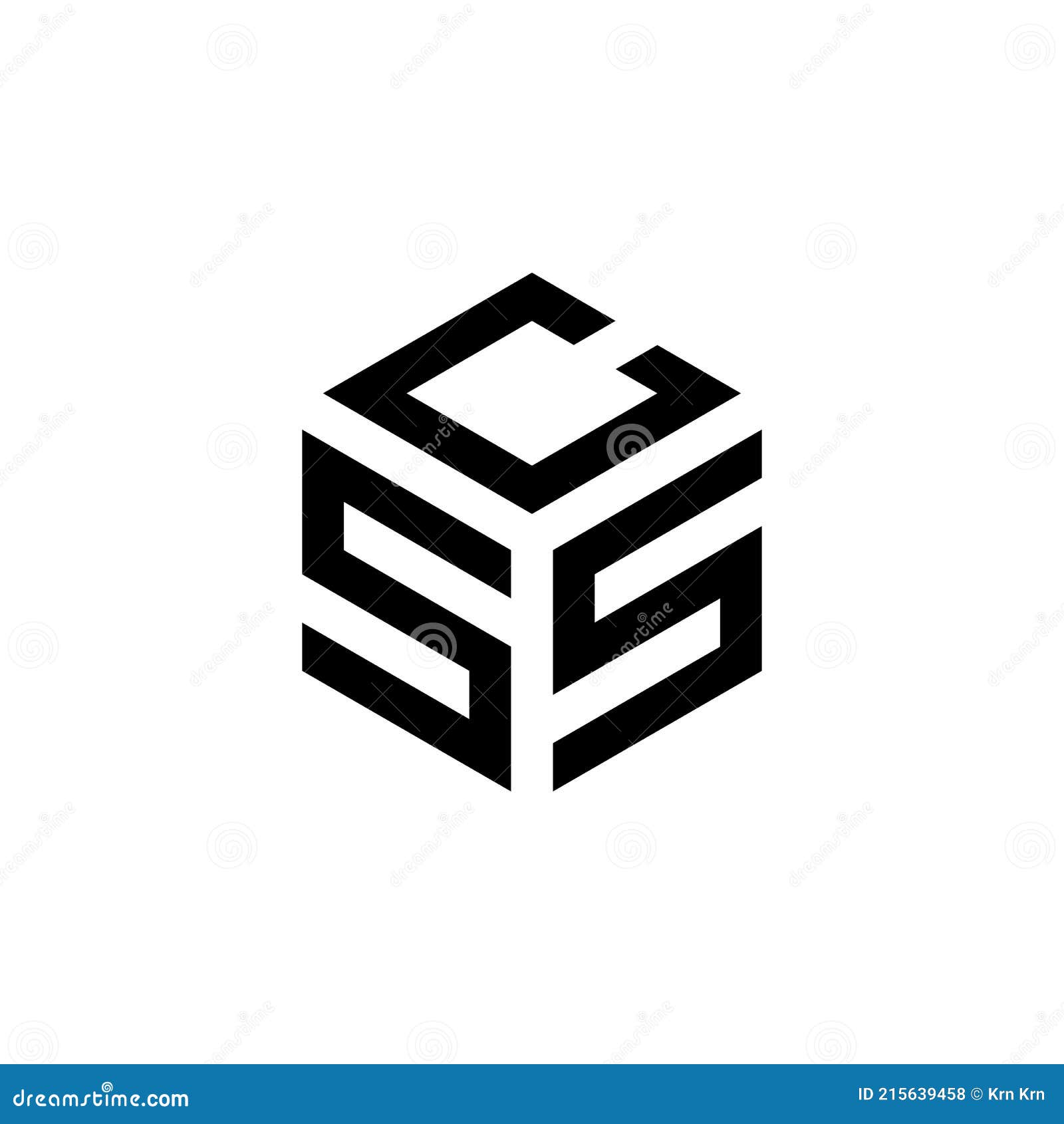 Letter SCS Cube Logo Design Stock Illustration - Illustration of ...