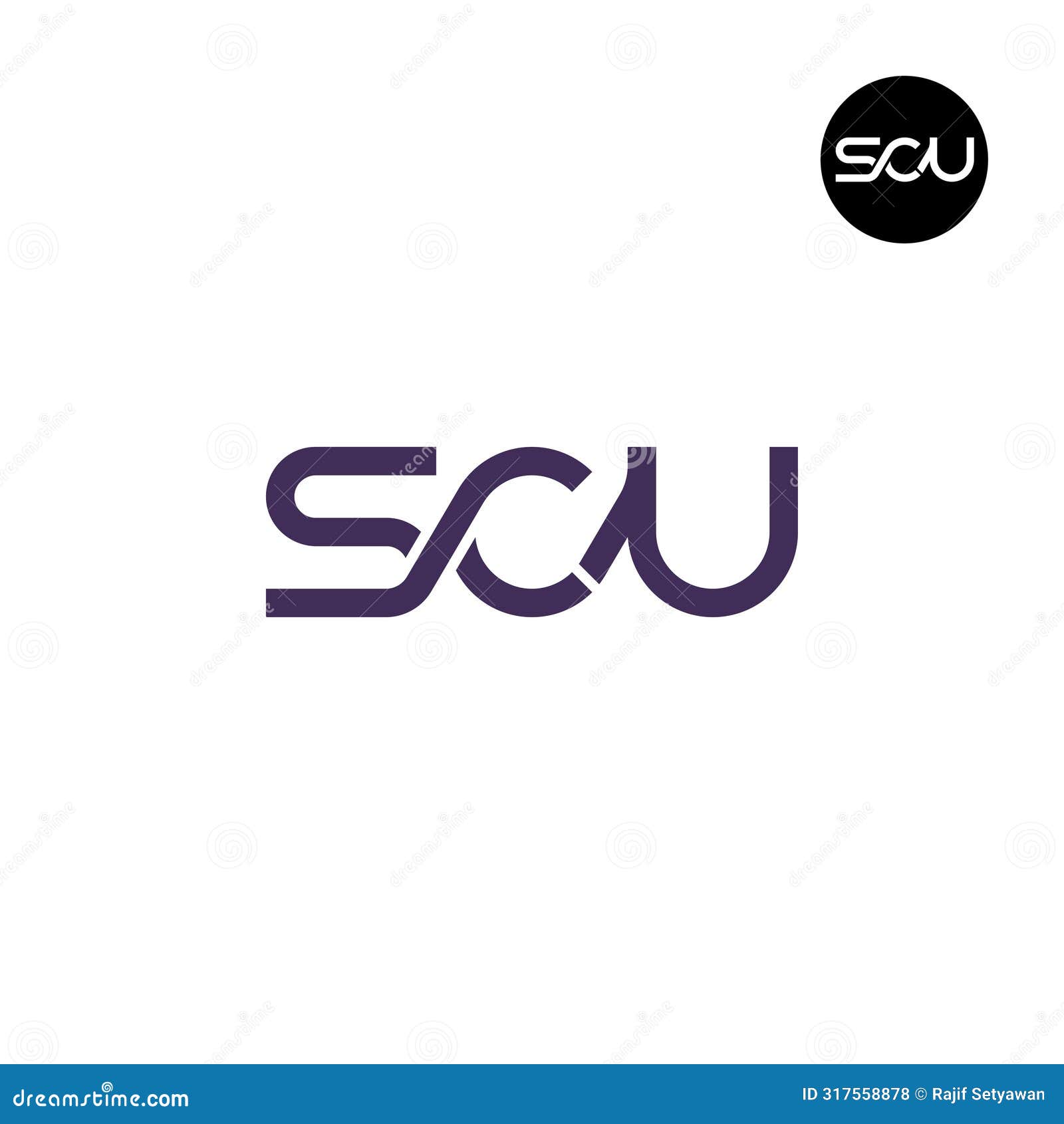 Letter SCU Monogram Logo Design Vector Illustration | CartoonDealer.com ...