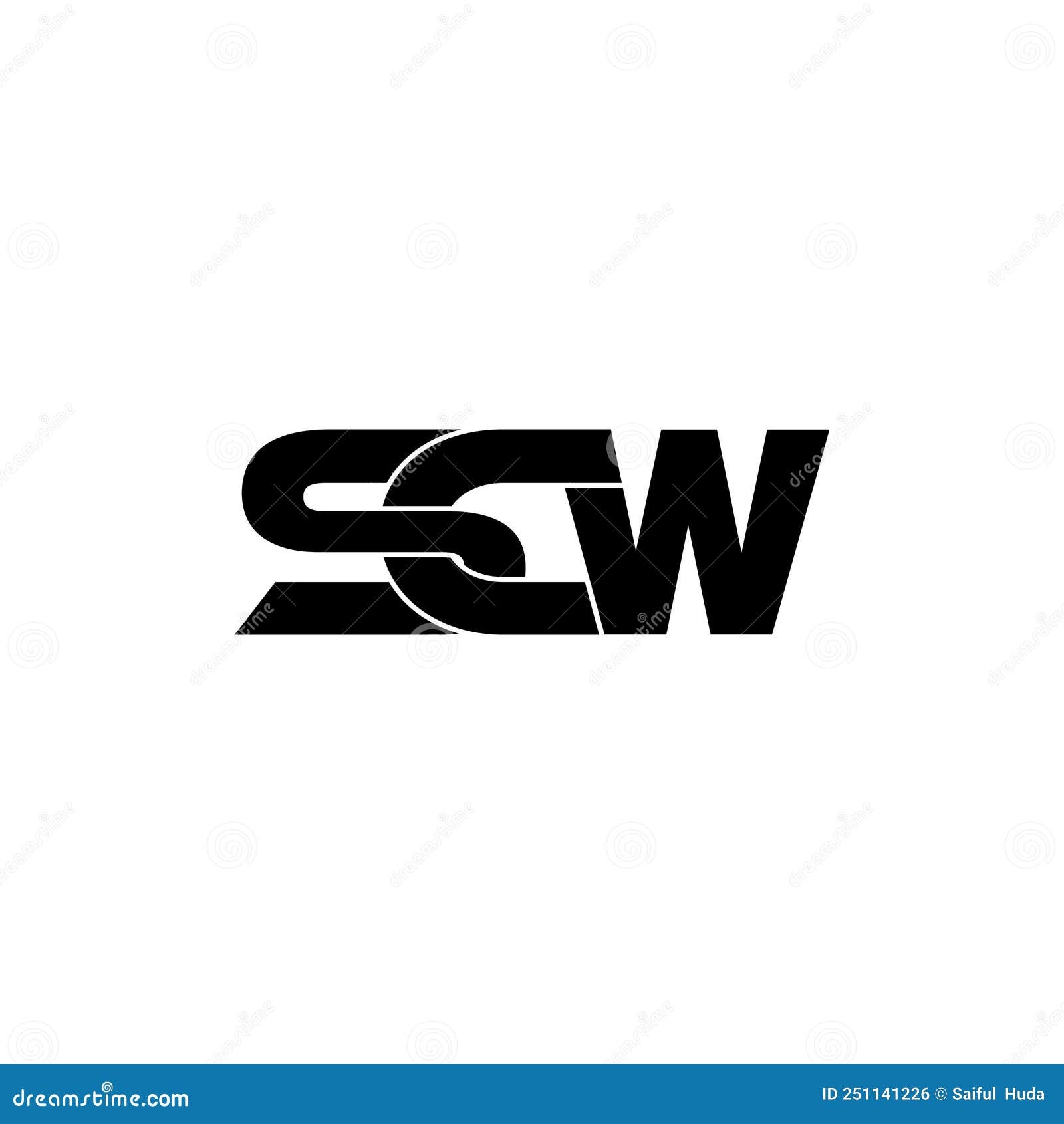 Letter SCW Simple Monogram Logo Icon Design. Stock Vector ...