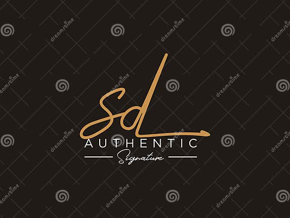 Letter SD Signature Logo Template Vector Stock Vector - Illustration of ...