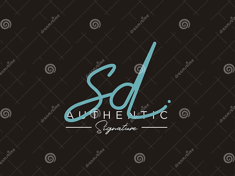 Letter SD Signature Logo Template Vector Stock Vector - Illustration of ...