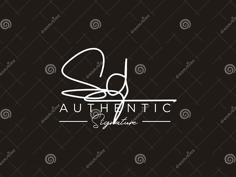 Letter SD Signature Logo Template Vector Stock Vector - Illustration of ...