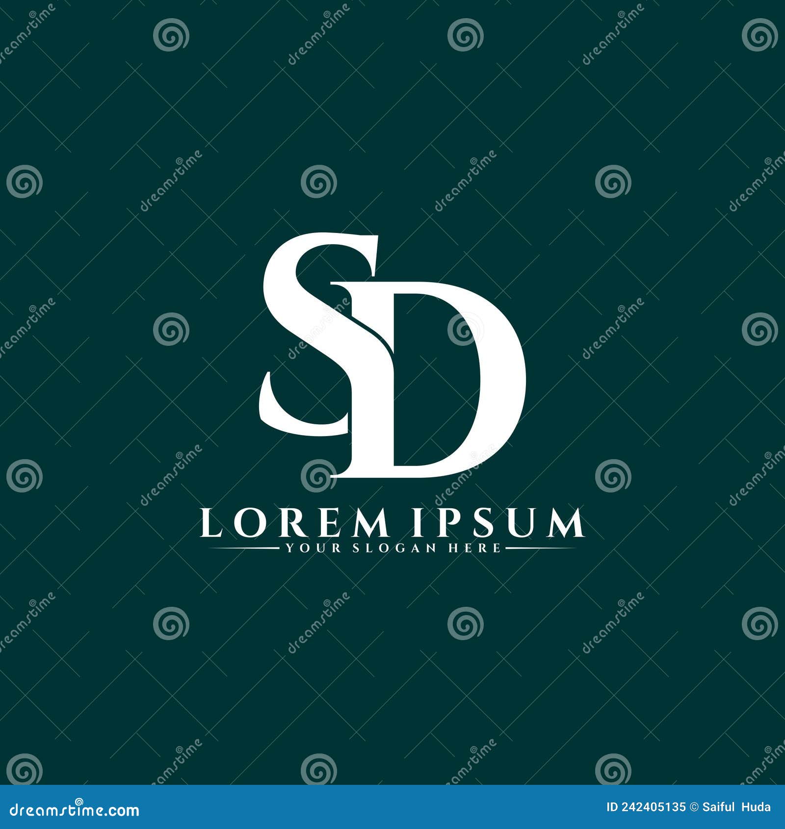 Letter SD Simple Monogram Logo Icon Design. Stock Vector - Illustration ...