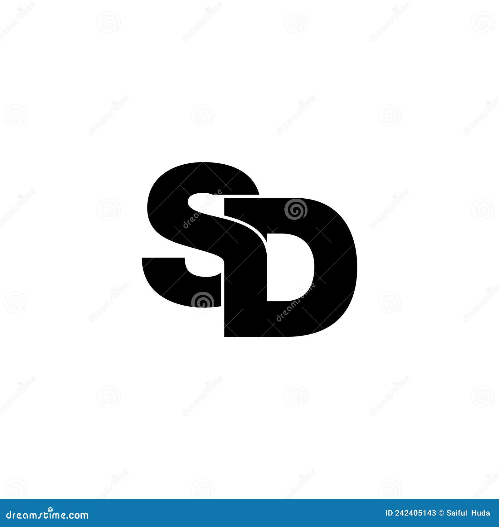 Letter SD Simple Monogram Logo Icon Design. Stock Vector - Illustration ...