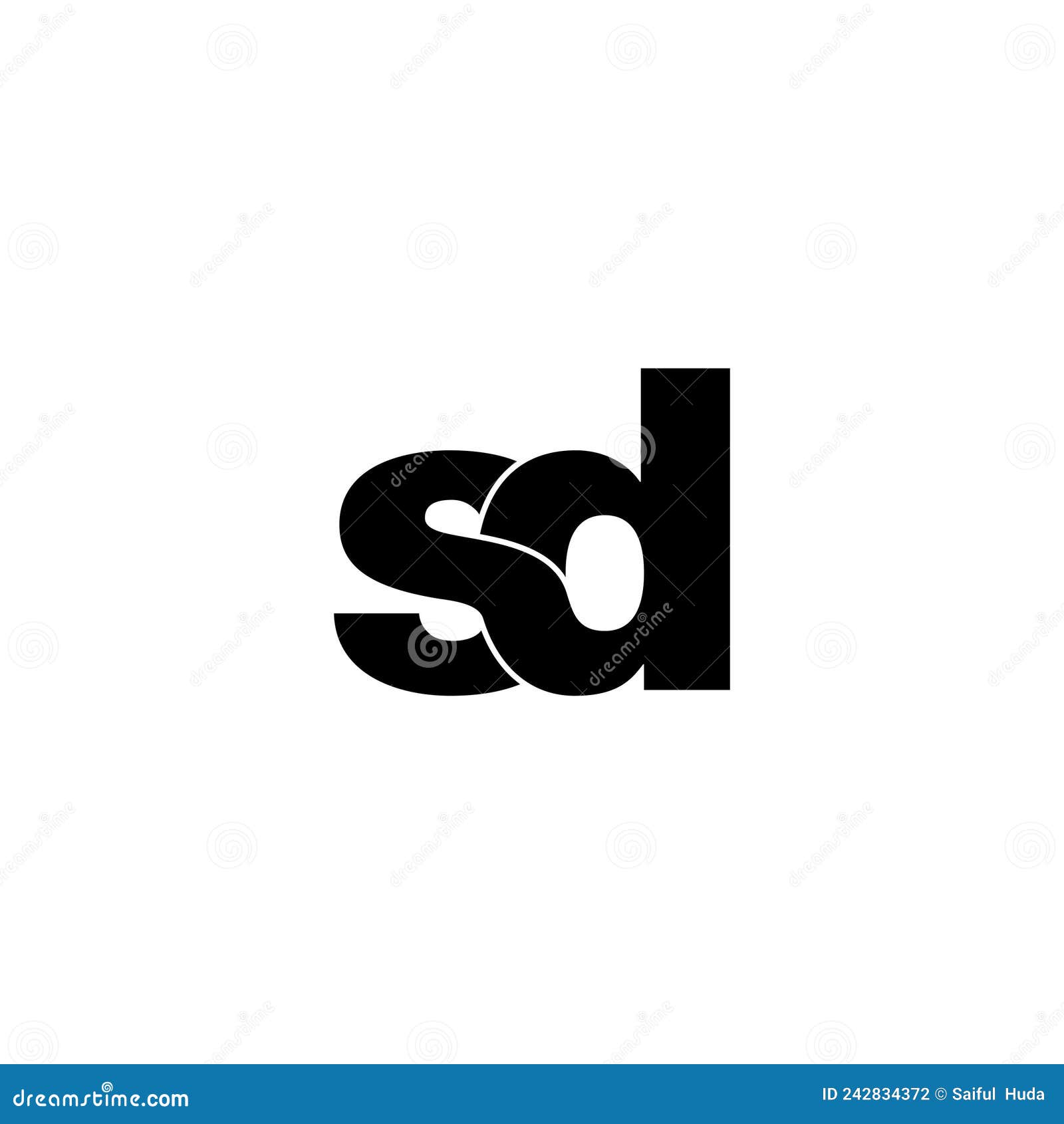 Letter SD Simple Monogram Logo Icon Design. Stock Vector - Illustration ...