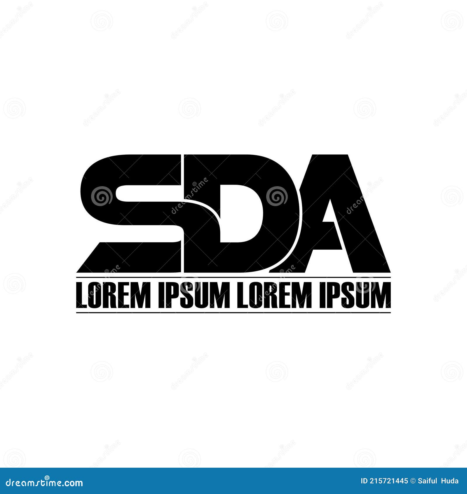 Letter SDA Simple Monogram Logo Icon Design. Stock Vector ...
