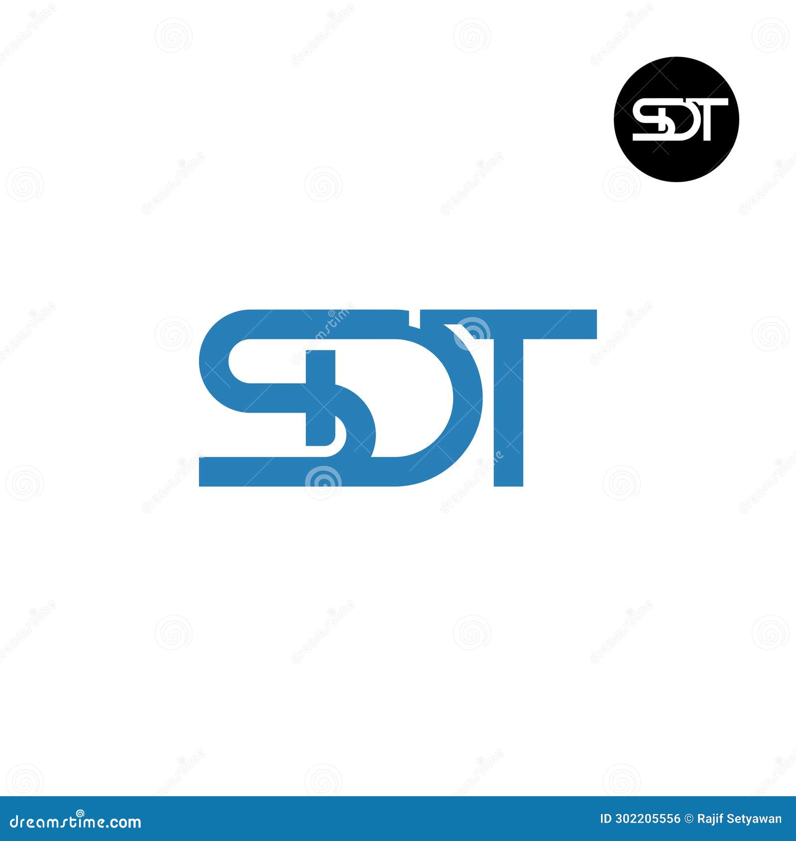 Letter SDT Monogram Logo Design Stock Vector - Illustration of design ...