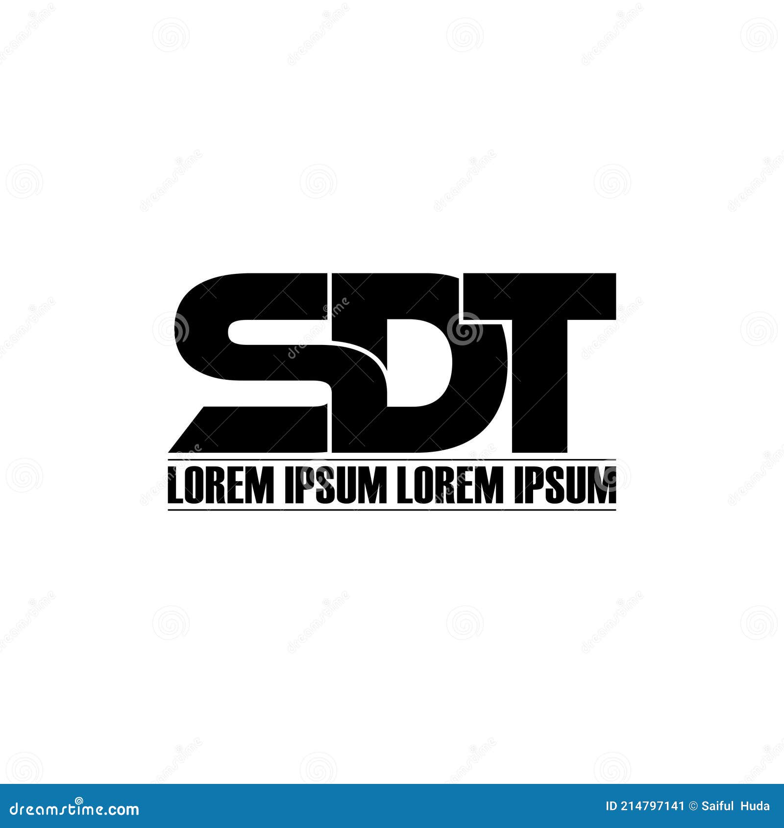 Letter SDT Simple Monogram Logo Icon Design. Stock Vector ...