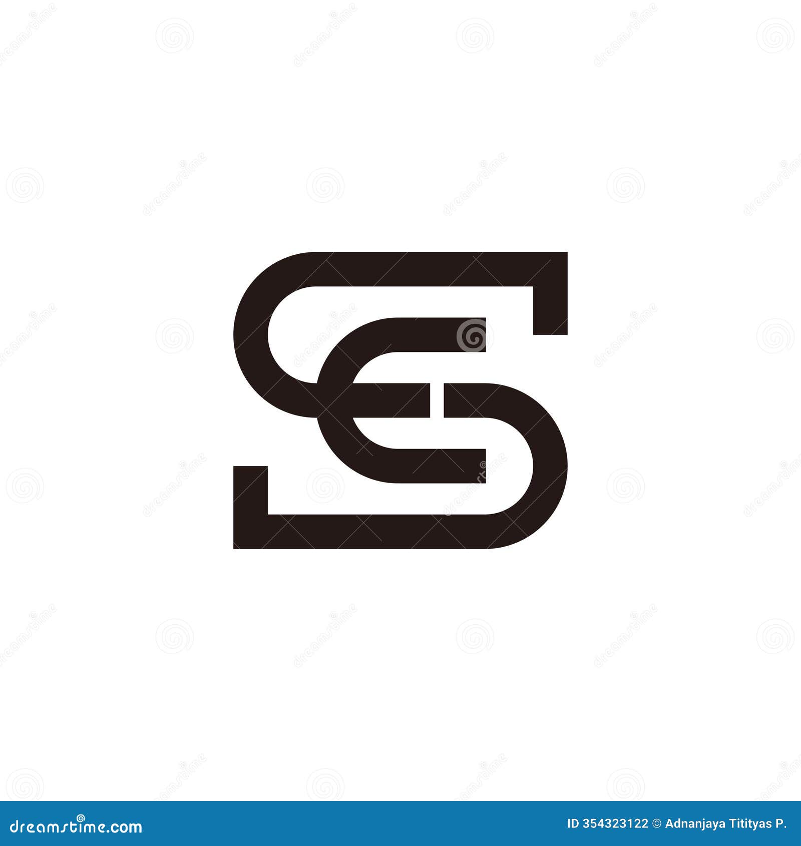 Letter Se Curves Geometric Linear Simple Logo Vector Stock Vector ...
