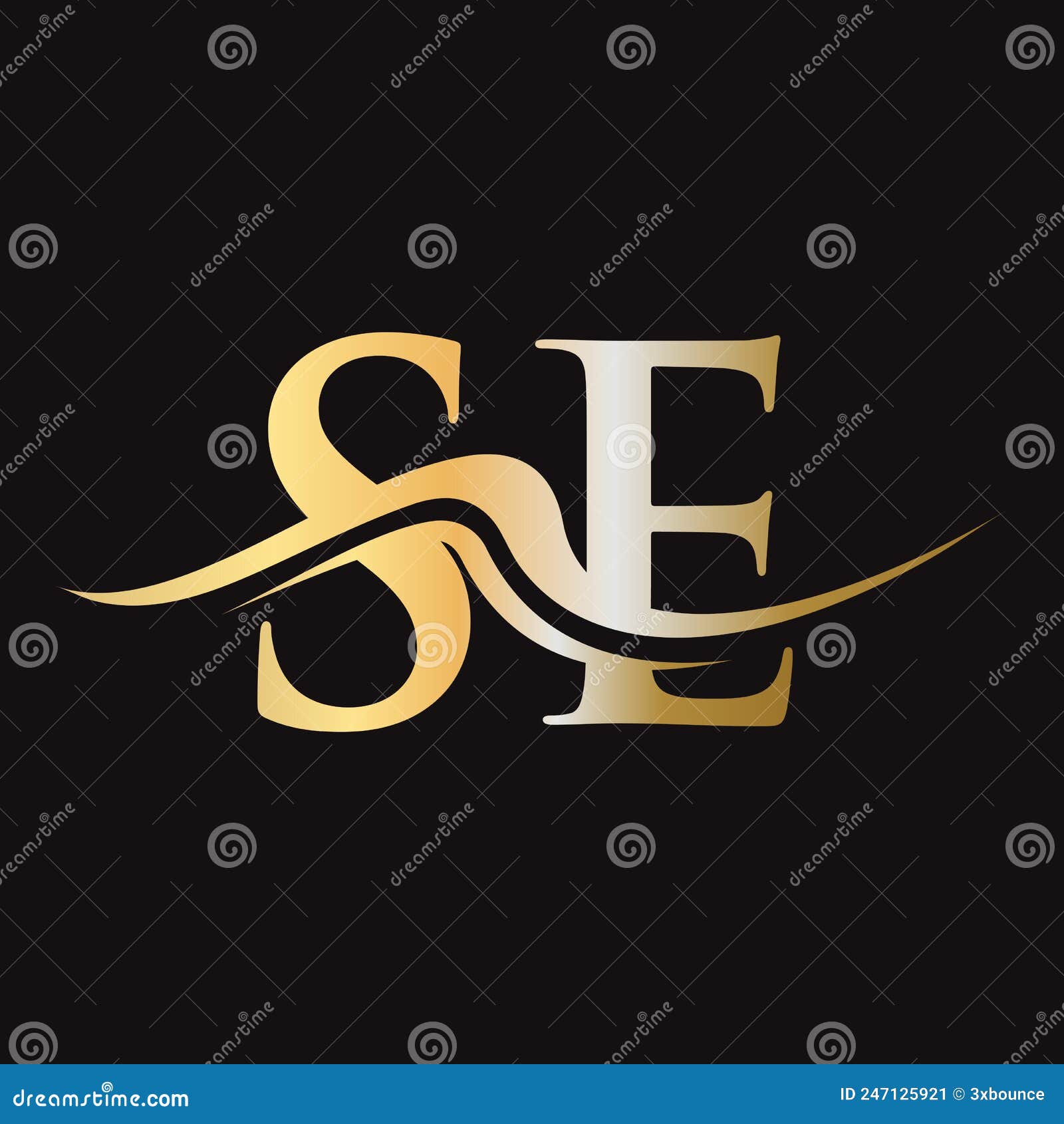 Letter SE Logo Design. Initial SE Logotype Template for Business and ...