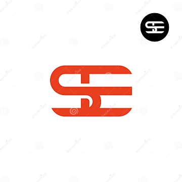 Letter SE Monogram Logo Design Stock Vector - Illustration of alphabet ...