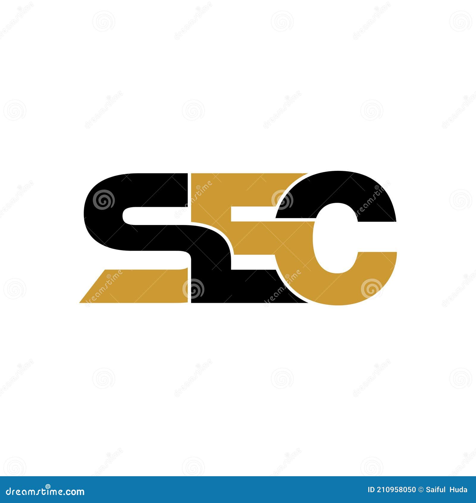 Letter SEC Simple Monogram Logo Icon Design. Stock Vector ...