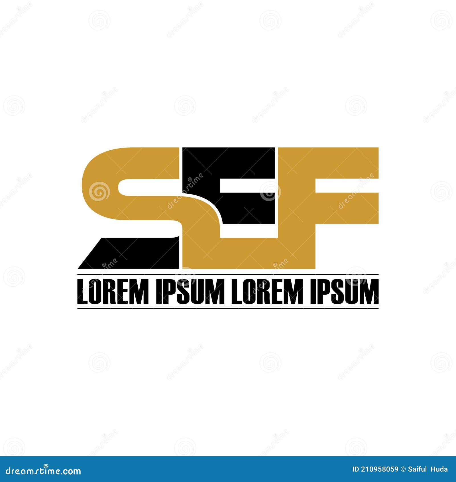 Letter SEF Simple Monogram Logo Icon Design. Stock Vector ...