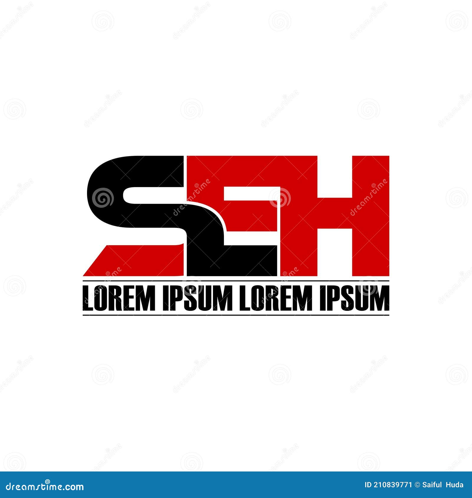 Letter SEH Simple Monogram Logo Icon Design. Stock Vector ...