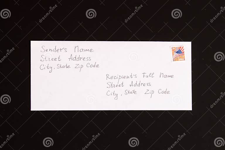 Letter Sender and Receiver Format Stock Image - Image of letter, post ...