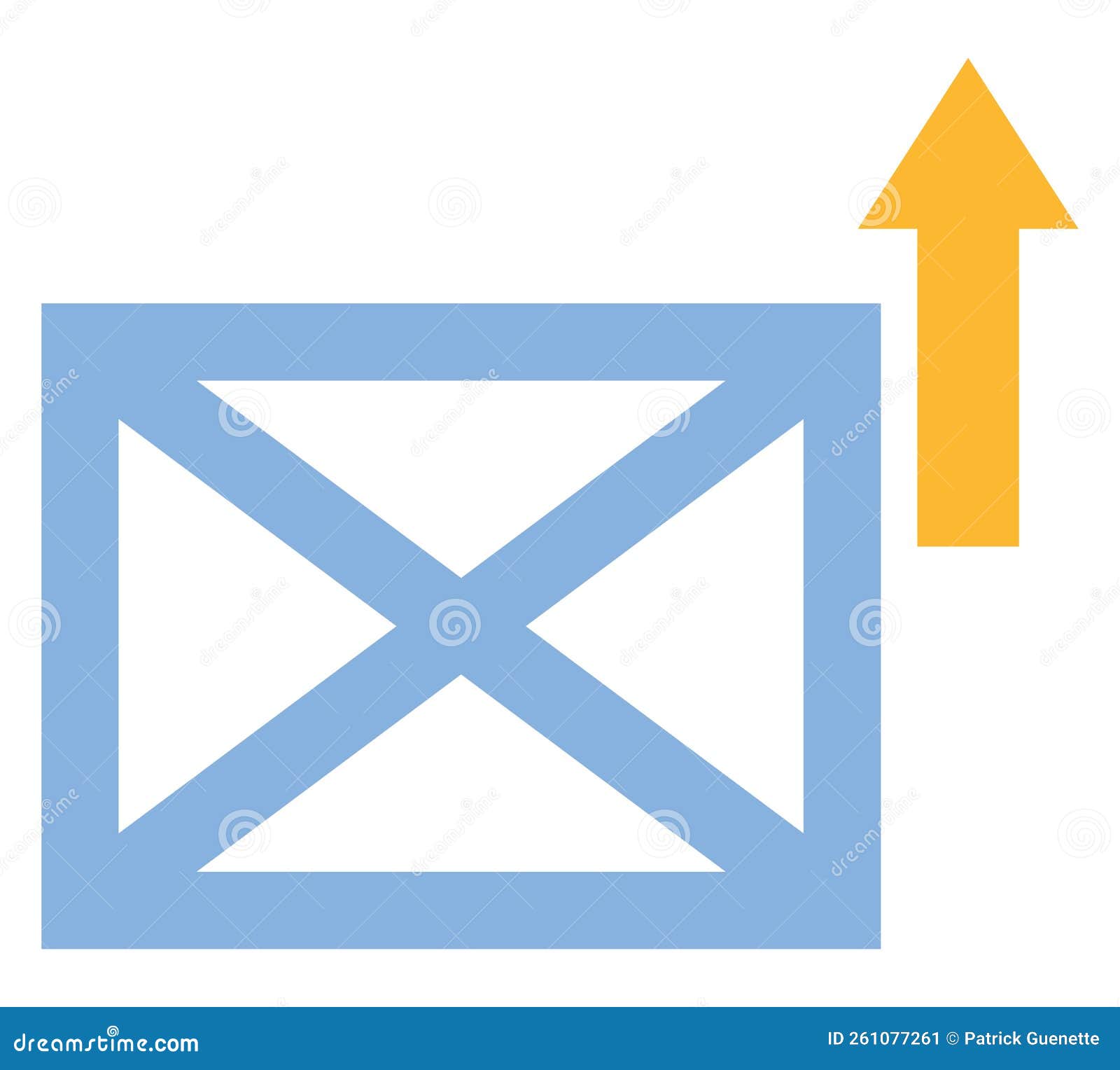 Letter sent, icon stock vector. Illustration of business - 261077261