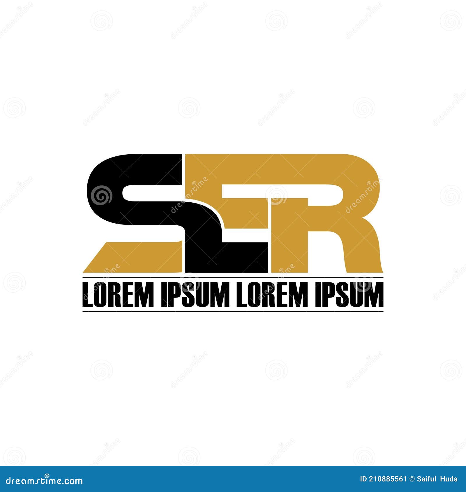 Letter SER Simple Monogram Logo Icon Design. Stock Vector ...