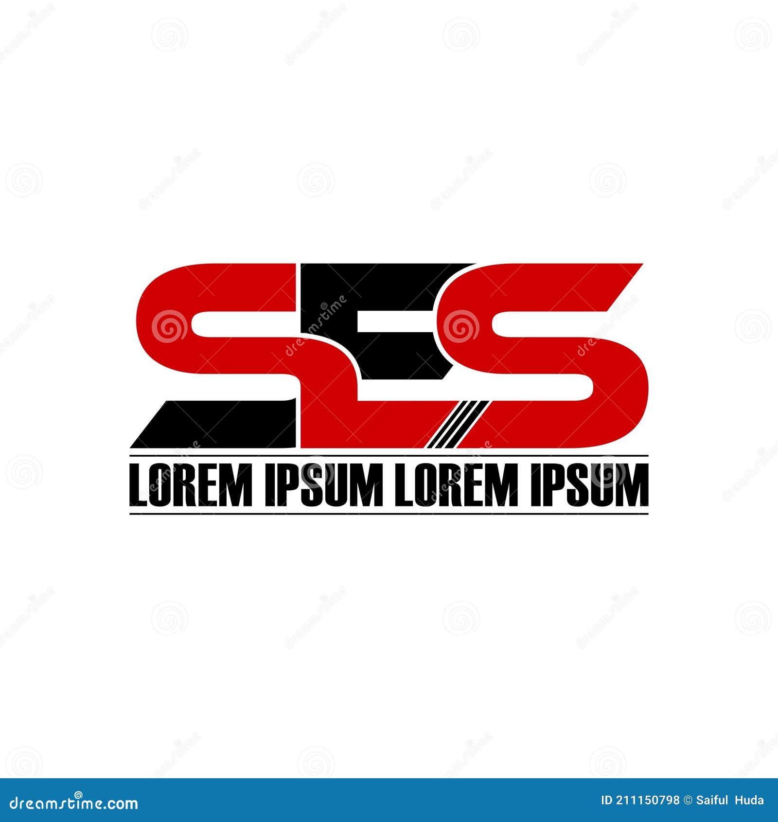 Letter SES Simple Monogram Logo Icon Design. Vector Illustration ...