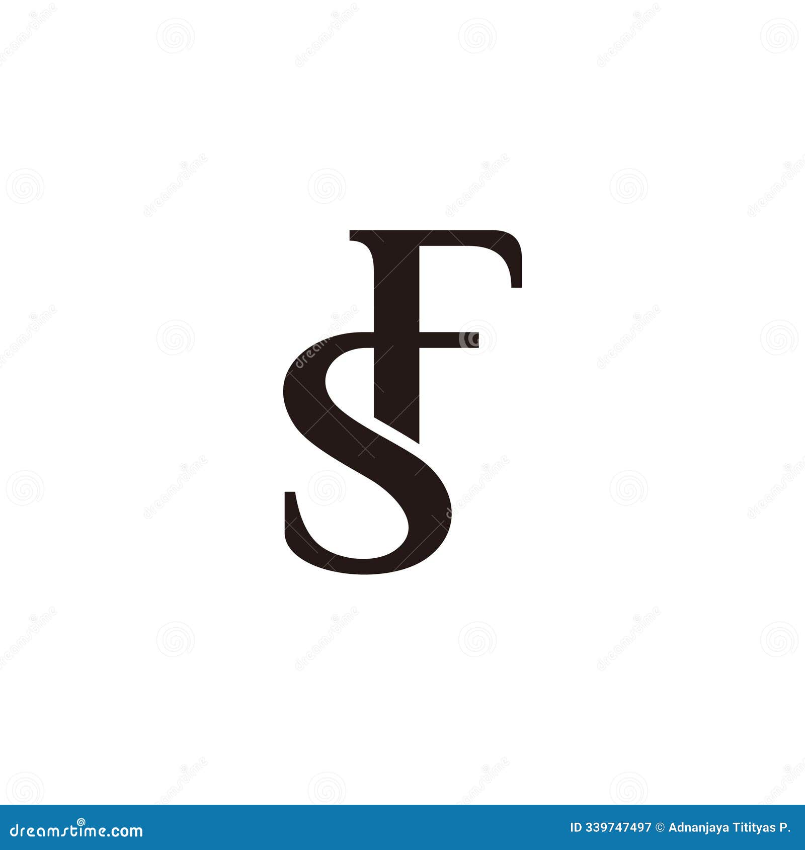 Letter Sf Linked Overlap Font Simple Logo Vector Stock Vector ...