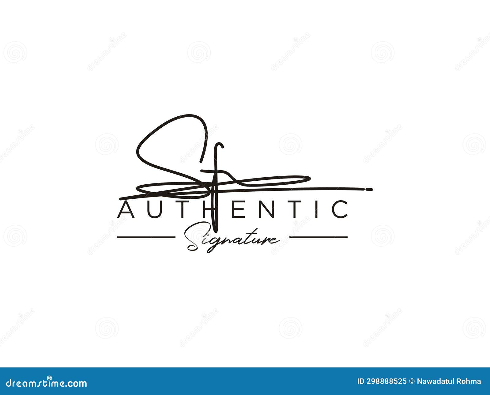 Letter SF Signature Logo Template Vector Stock Vector - Illustration of ...