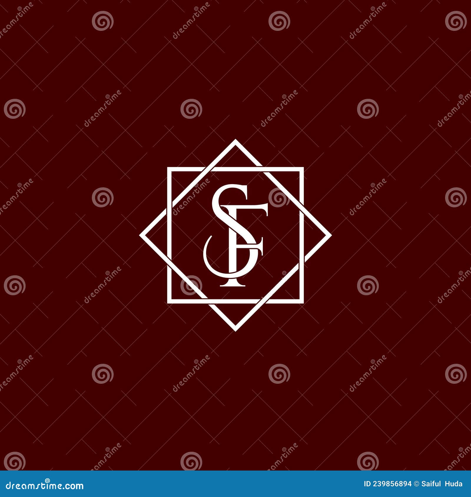 Letter SF Simple Monogram Logo Icon Design. Stock Vector - Illustration ...