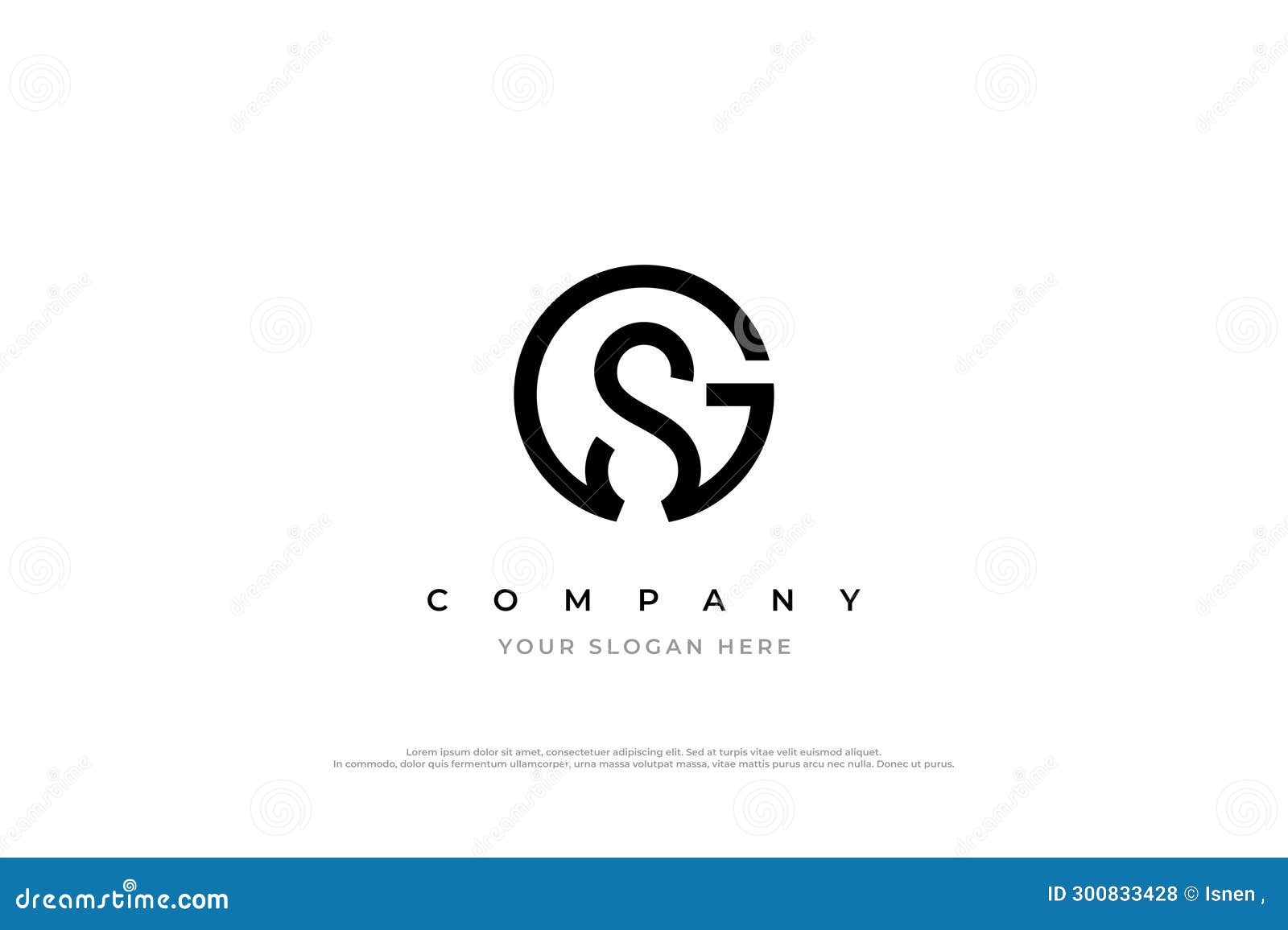 Letter SG or GS Monogram Logo Design Stock Illustration - Illustration ...