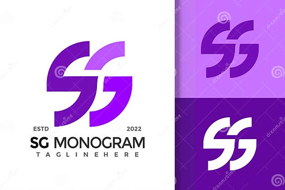 Letter SG Monogram Logo Design Vector Template Stock Vector ...