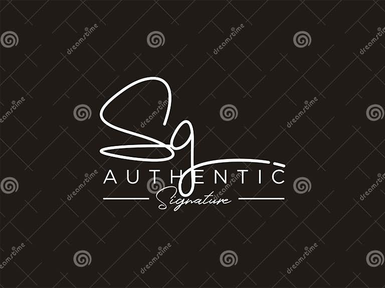 Letter SG Signature Logo Template Vector Stock Vector - Illustration of ...