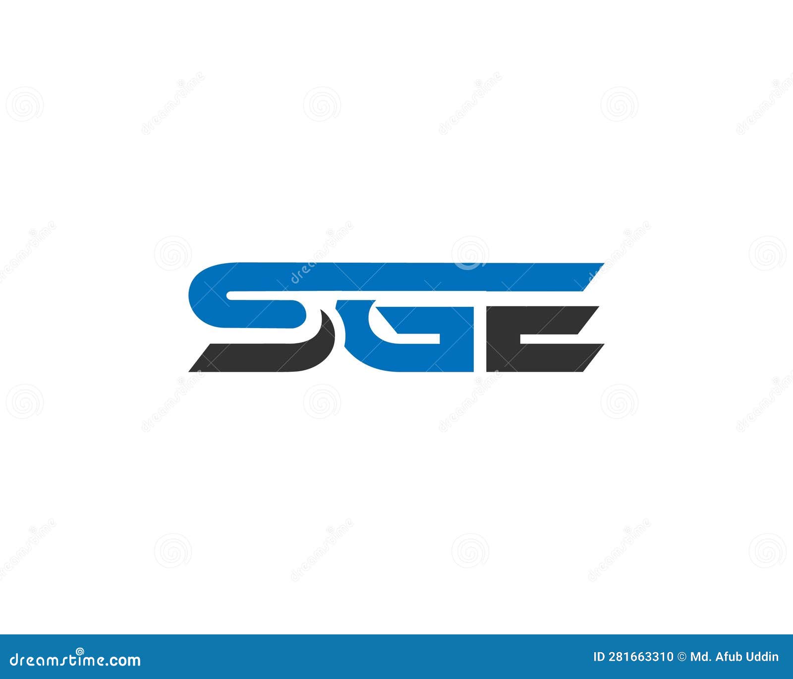 Letter SGE Initial Logo Design Icon Stock Vector - Illustration of ...
